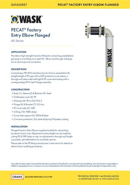 PECAT® Split Flange Factory Entry Elbow - WASK