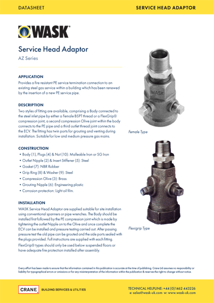 Service Head Adaptors - WASK